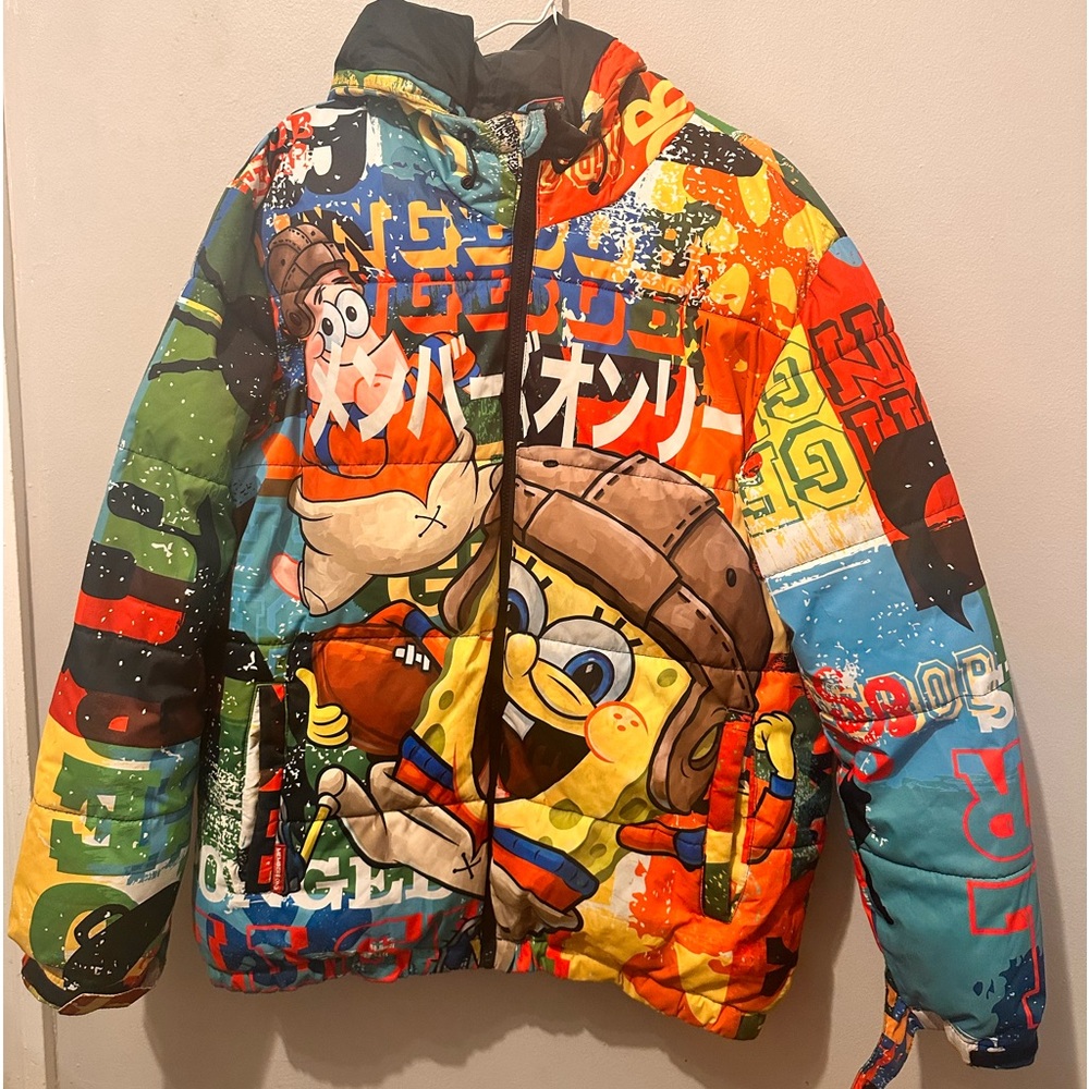 Members Only Spongebob Hooded Puffer Jacket - Gem